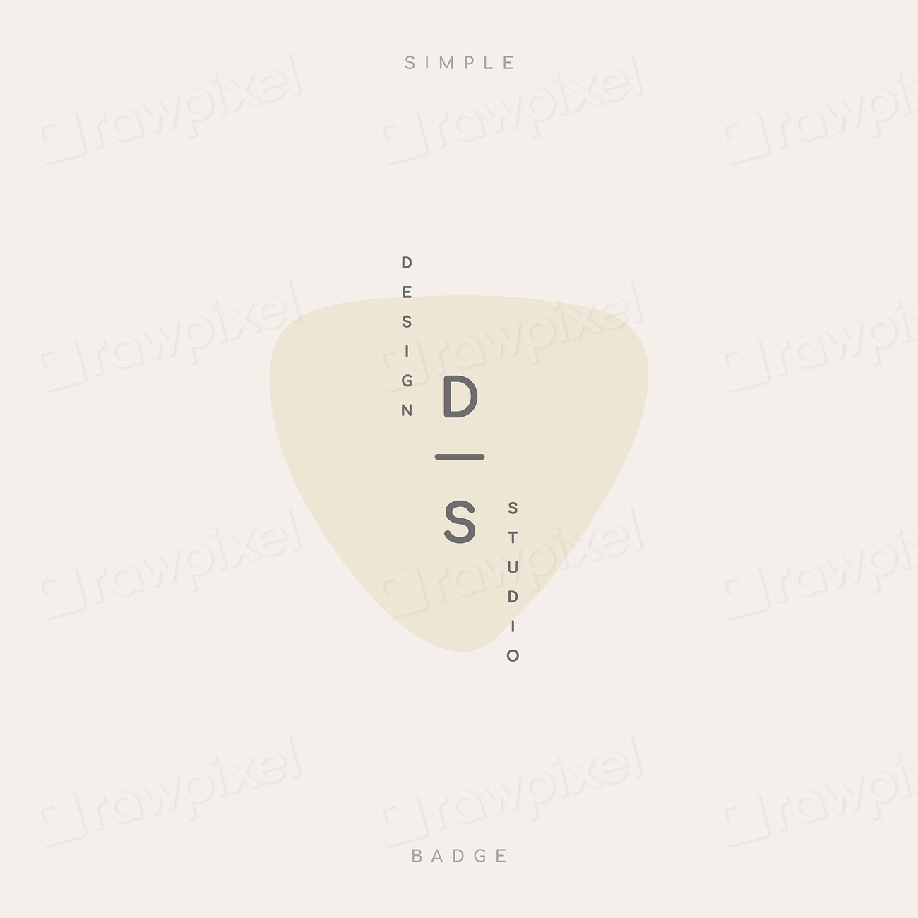 Simple pastel cream badge vector | Premium Vector - rawpixel
