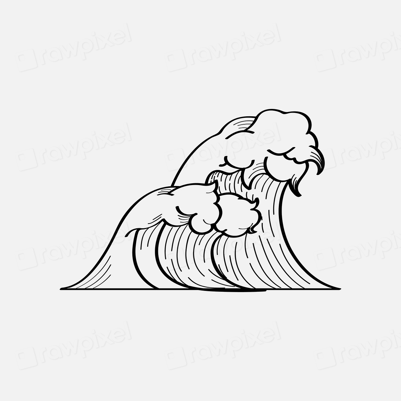 White Japanese wave background vector | Premium Vector Illustration ...