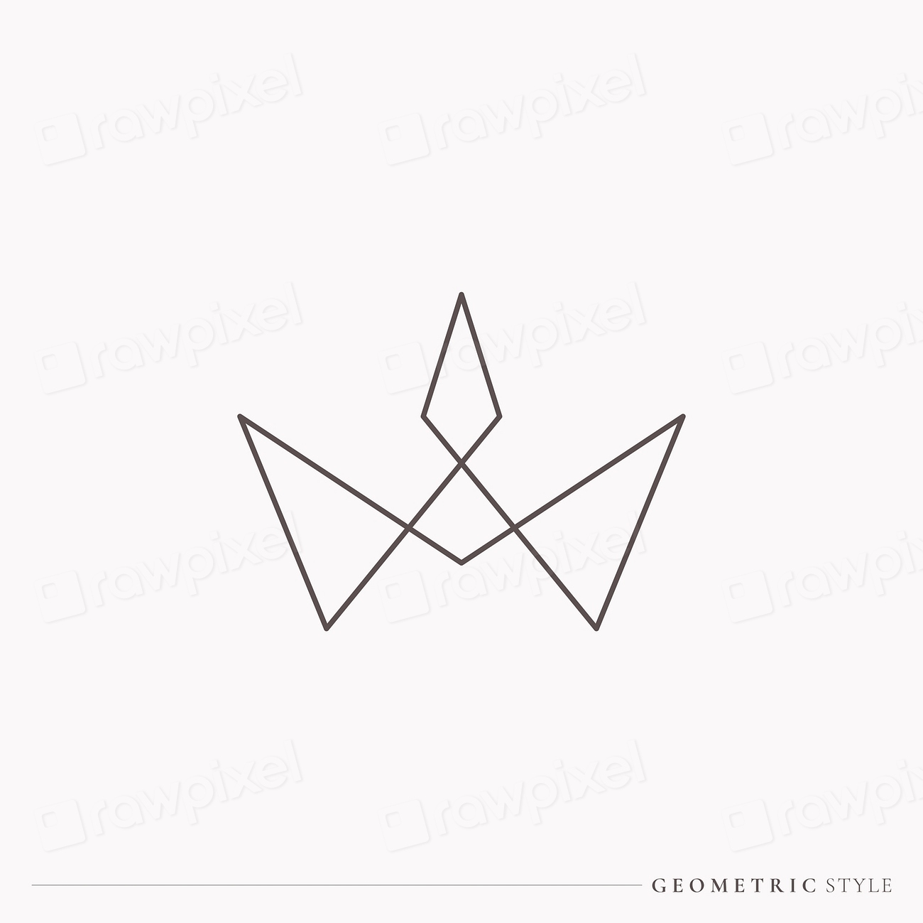 Luxurious geometric crown design vector | Premium Vector - rawpixel