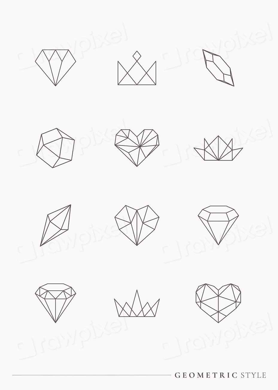 Linear geometric design element collection | Premium Vector - rawpixel