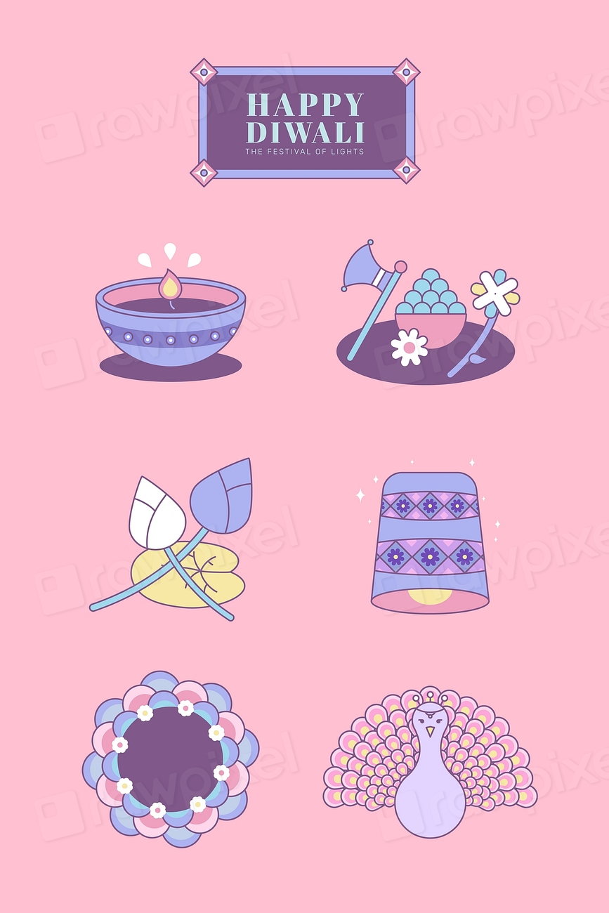 Deepavali, festival lights element vector | Premium Vector - rawpixel