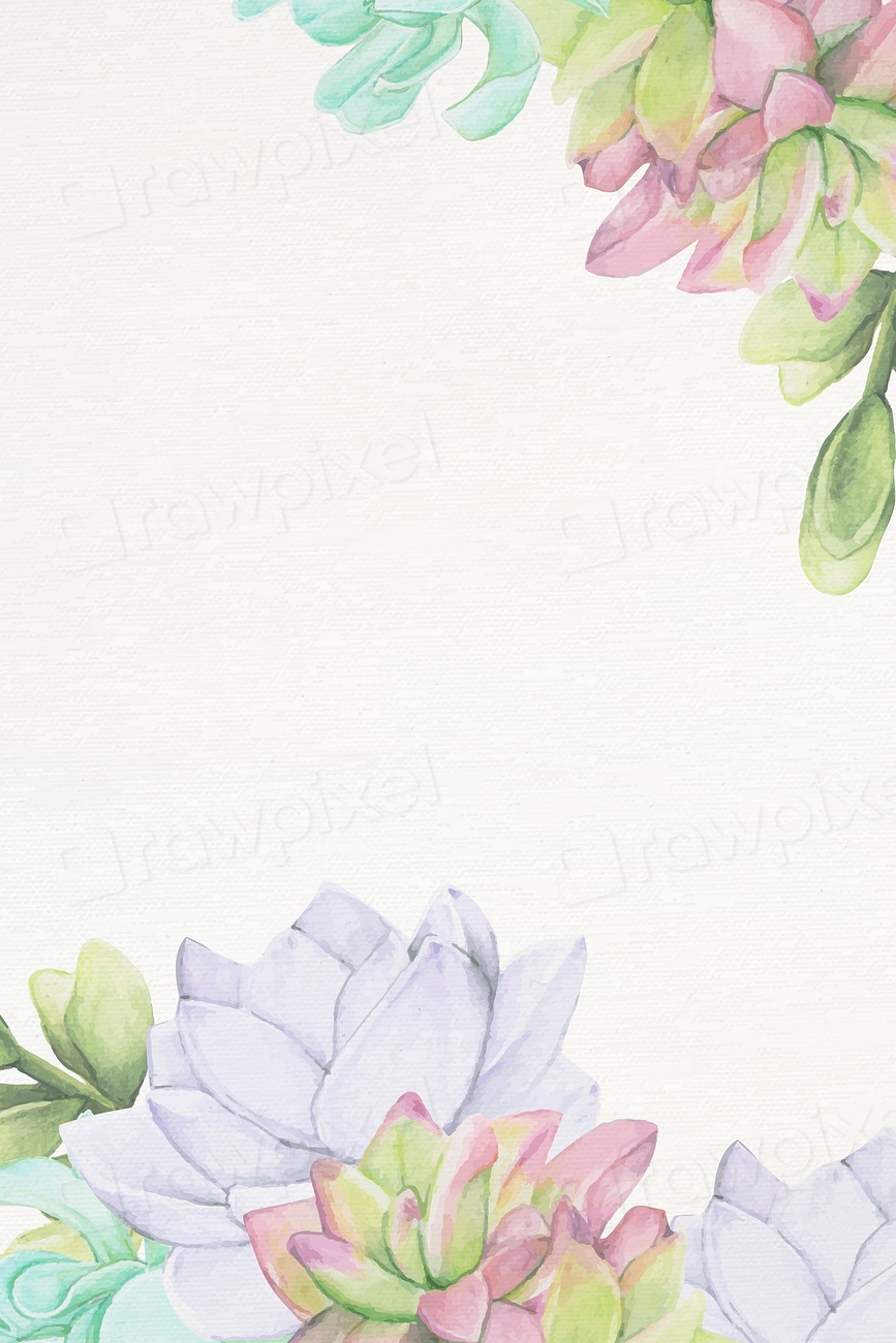 Hand drawn succulent themed background | Premium Vector - rawpixel