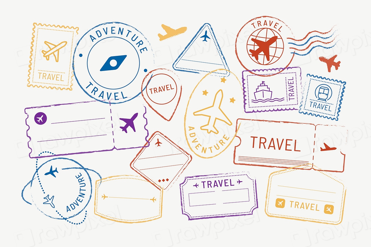 Travel stickers and badge set | Premium Vector - rawpixel