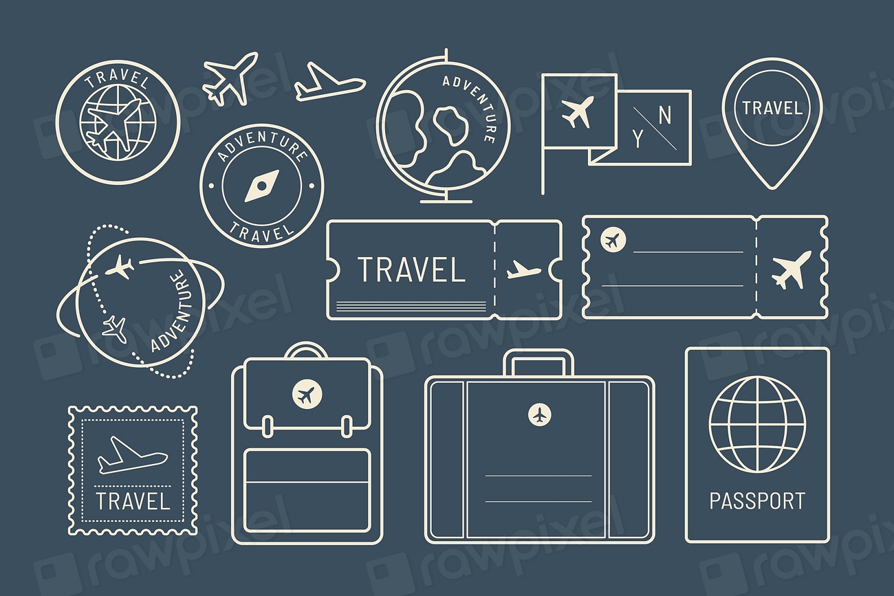 Travel stickers and badge set | Premium Vector - rawpixel