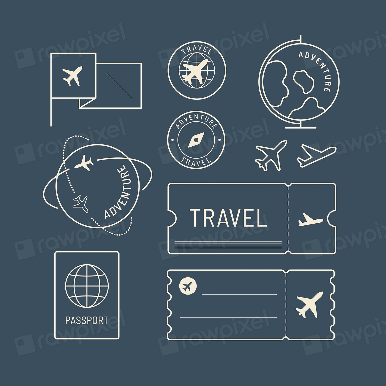 Travel stickers and badge set | Premium Vector - rawpixel