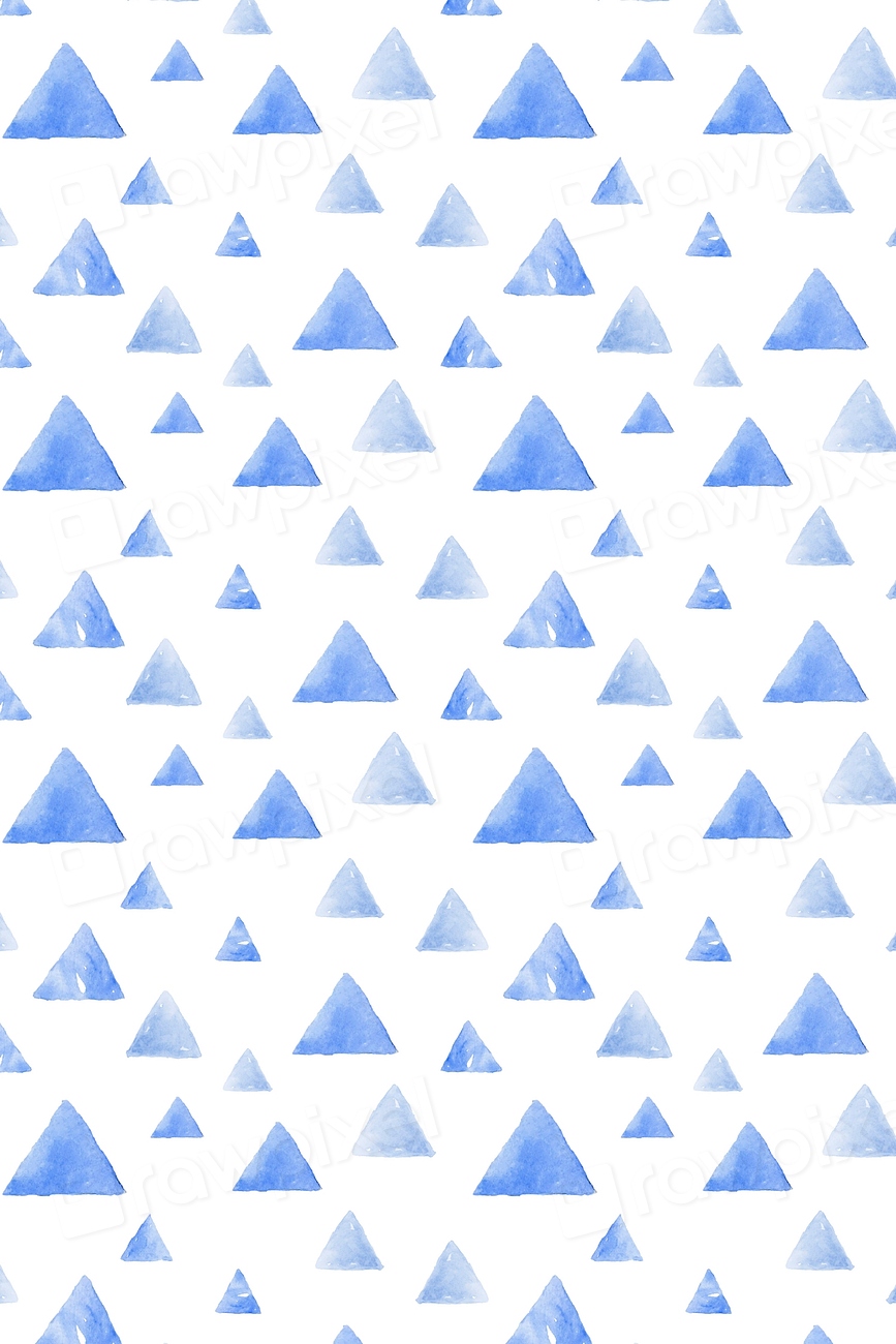 Indigo blue watercolor triangle seamless | Premium Vector - rawpixel