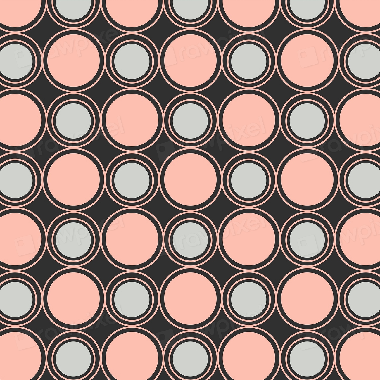 Seamless round geometric pattern vector | Premium Vector - rawpixel