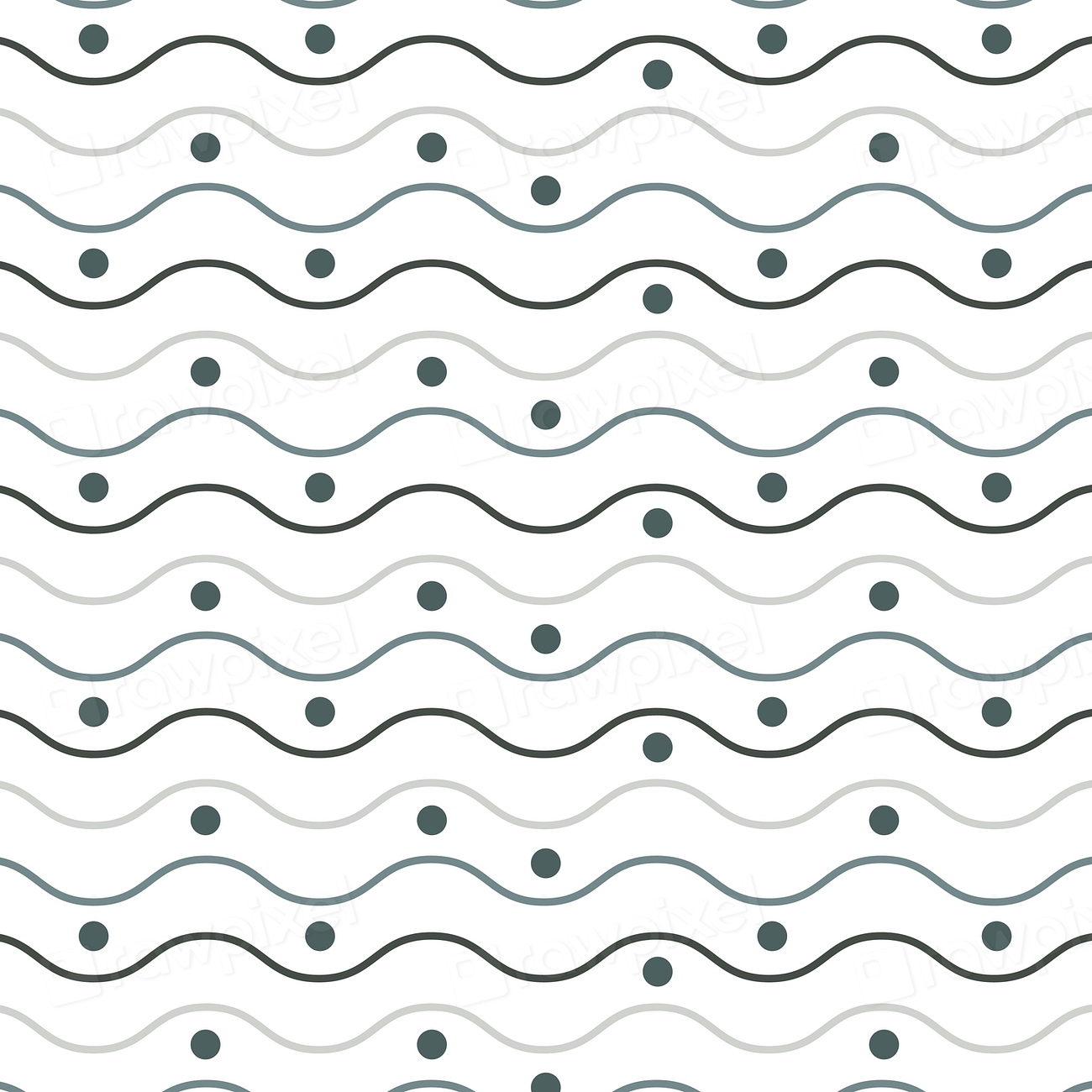 Seamless wavy geometric pattern vector | Premium Vector - rawpixel