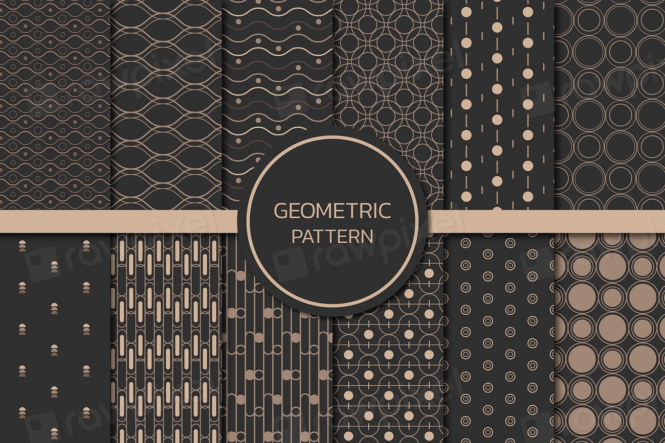 Seamless geometric pattern vector set | Premium Vector - rawpixel