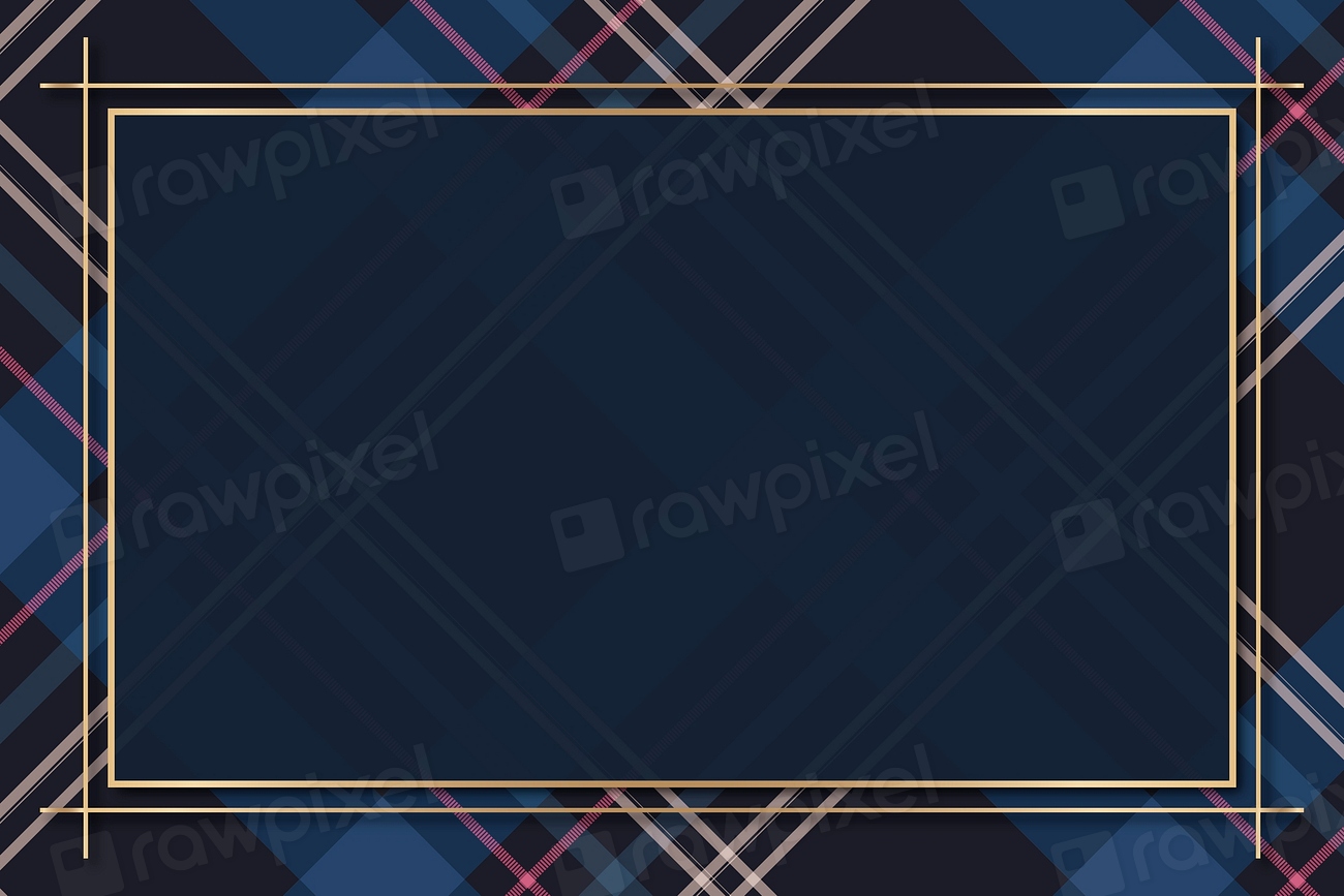 Navy blue tartan patterned frame | Premium Vector - rawpixel