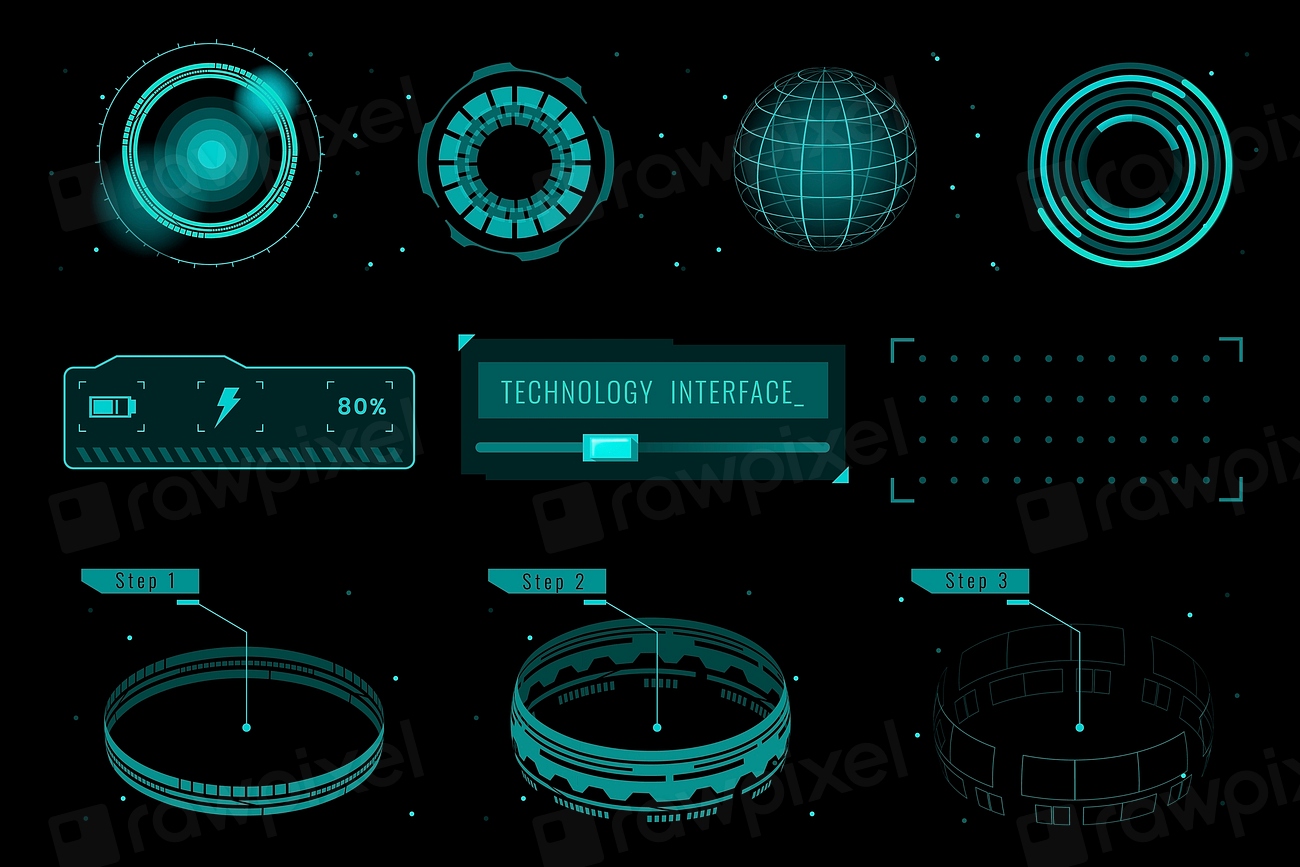 Technology interface template design elements | Premium Vector - rawpixel