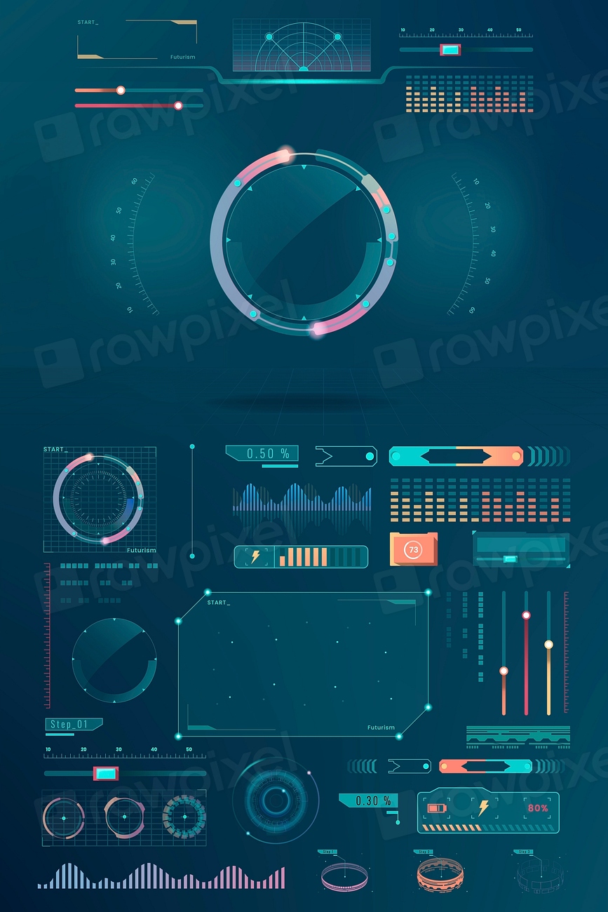 Technology interface template design elements | Premium Vector - rawpixel