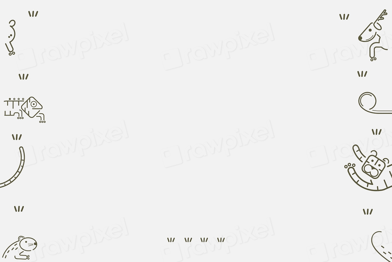 Animals pattern white card template | Premium Vector - rawpixel