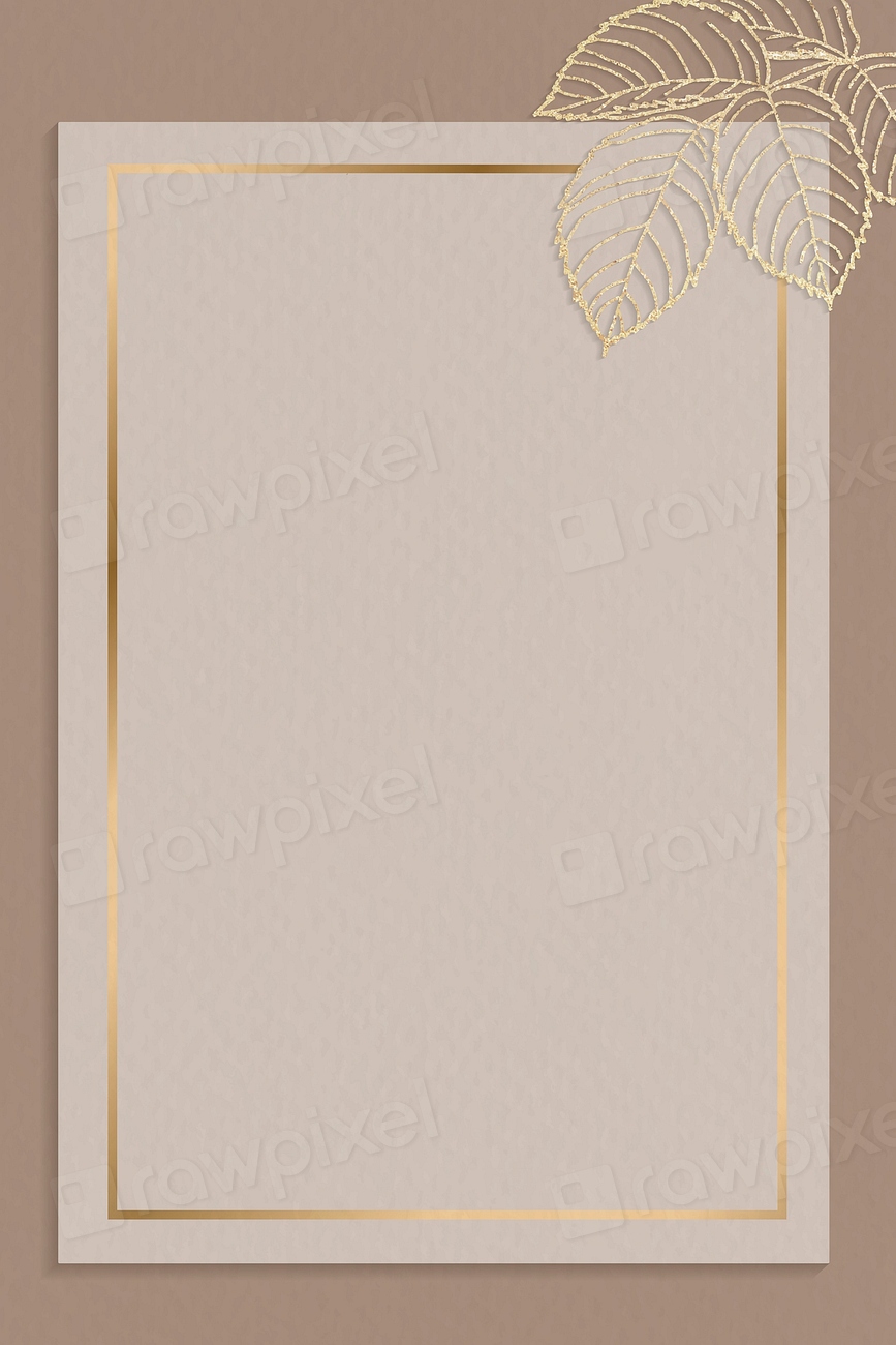 Blank golden leafy frame vector | Premium Vector - rawpixel