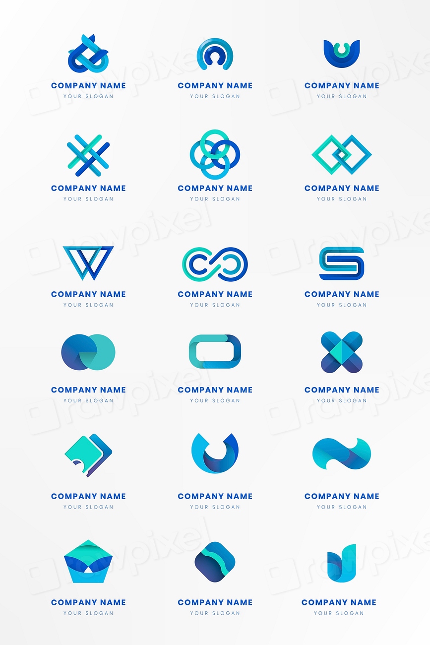 Blue logo branding design vector | Premium Vector - rawpixel
