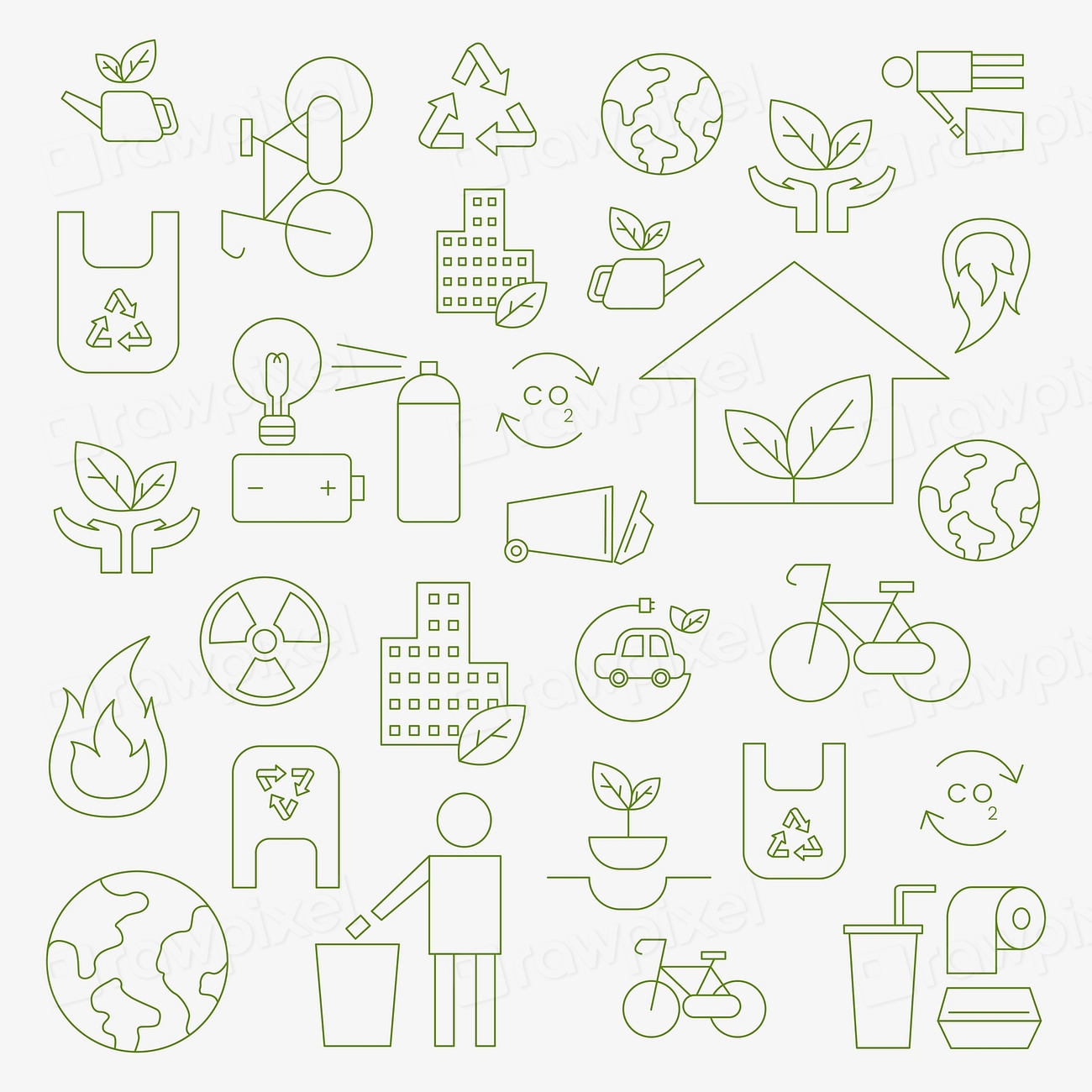 Environment icon design elements vector | Premium Vector - rawpixel