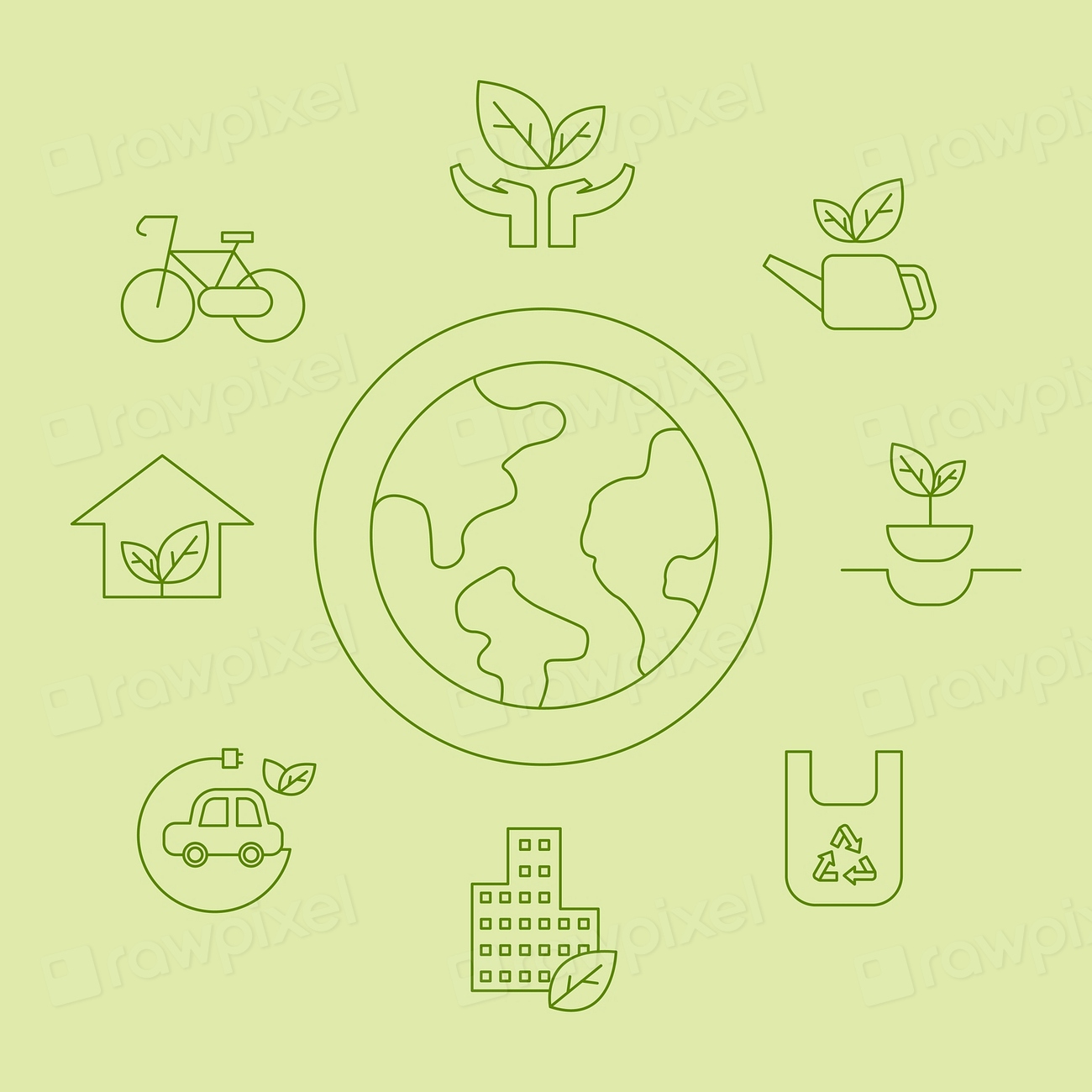 Environment icon design elements vector | Premium Vector - rawpixel