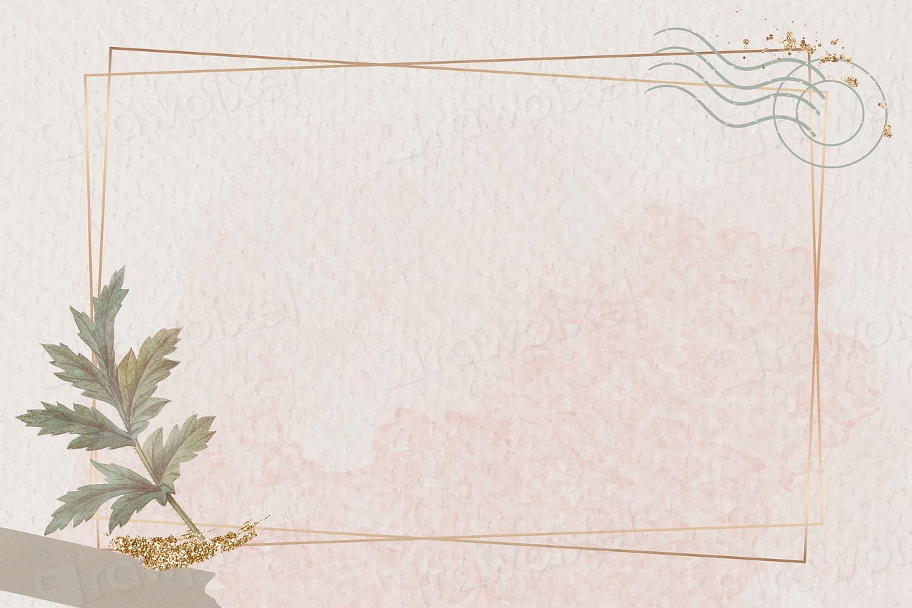 Gold frame leaf beige background | Premium Vector - rawpixel
