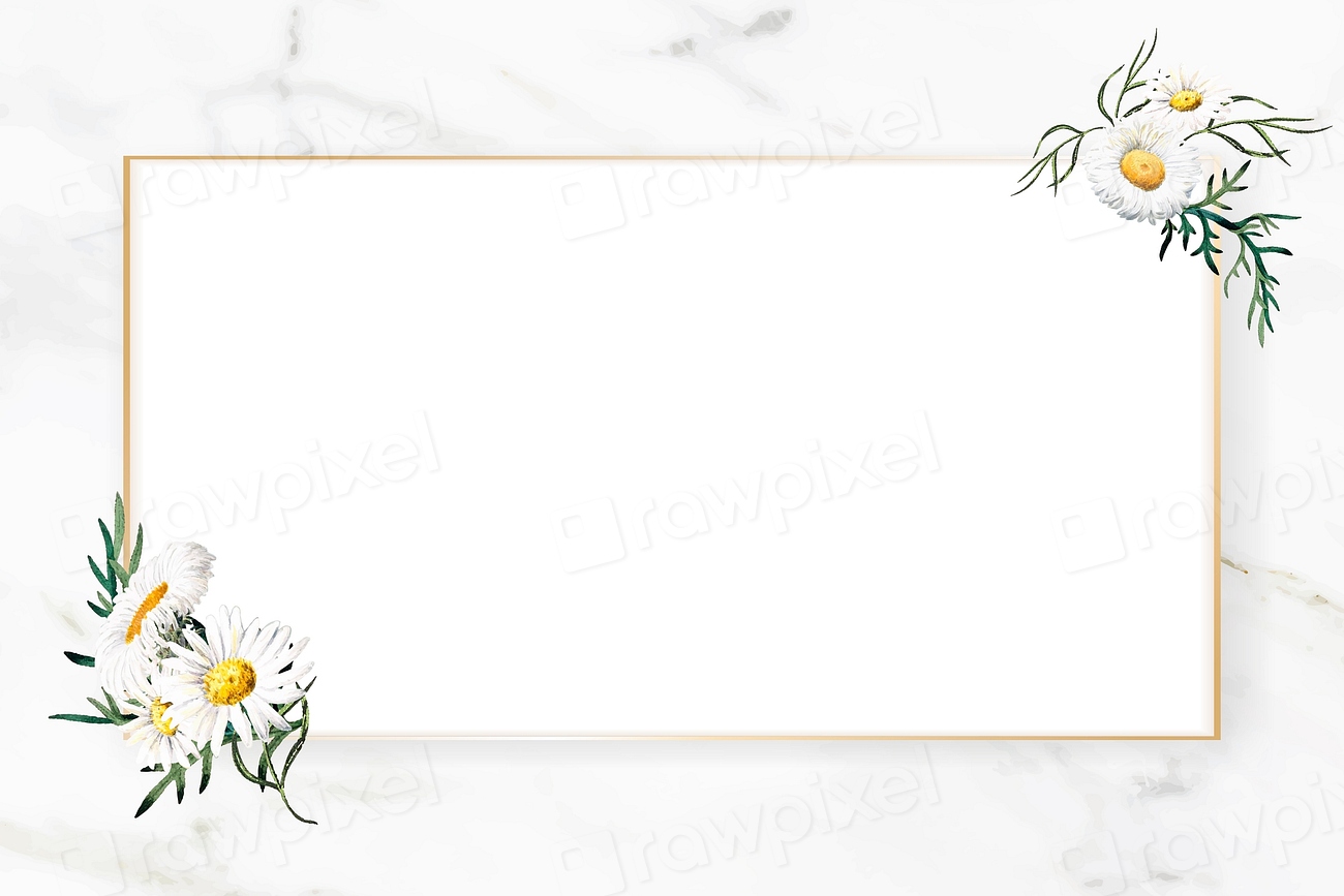 Blank floral rectangle frame vector | Premium Vector - rawpixel