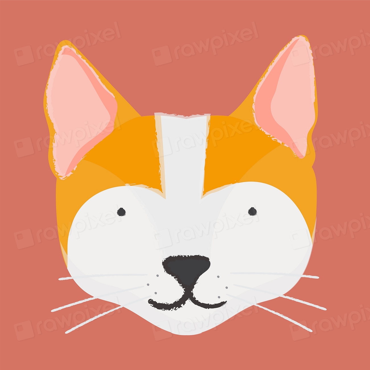 Illustration of a cat's head | Premium Vector Illustration - rawpixel