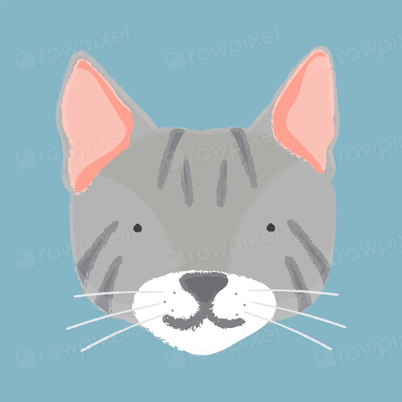 Illustration of a cat's head | Premium Vector Illustration - rawpixel