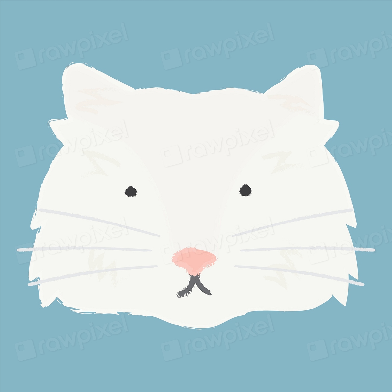 Illustration of a cat's head | Free Vector Illustration - rawpixel