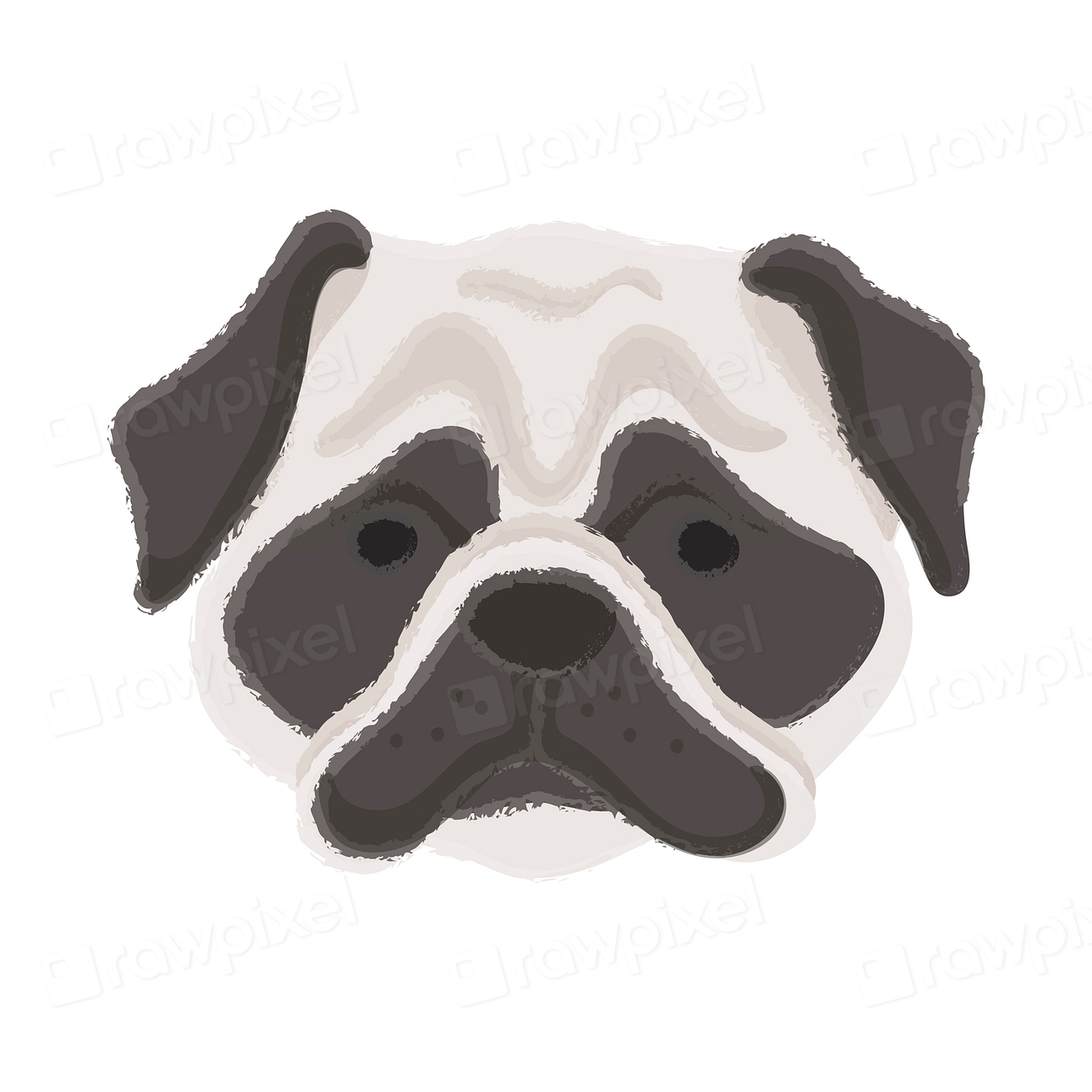 Cute illustration pug dog | Premium Vector Illustration - rawpixel