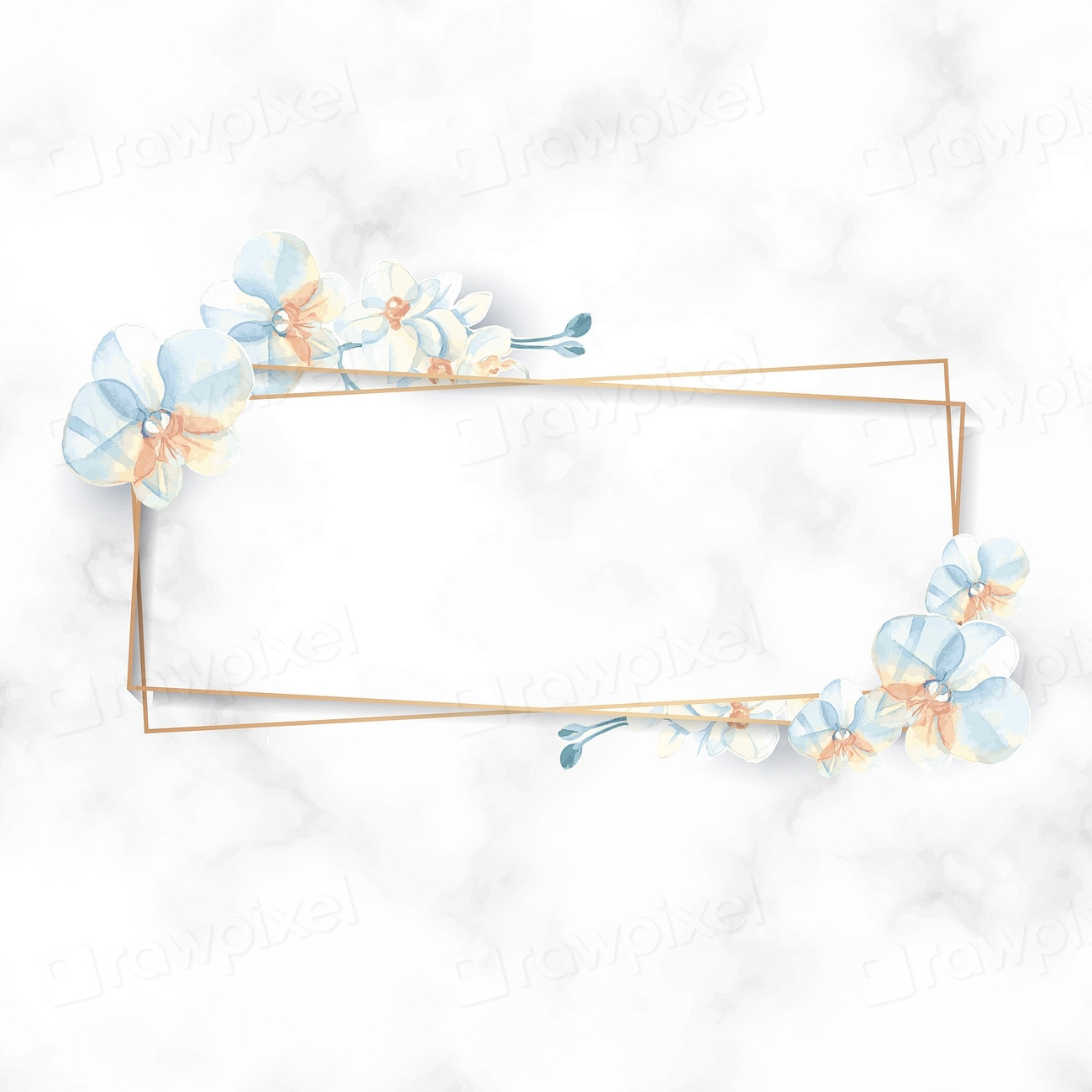 Rectangle gold flower frame vector | Premium Vector - rawpixel