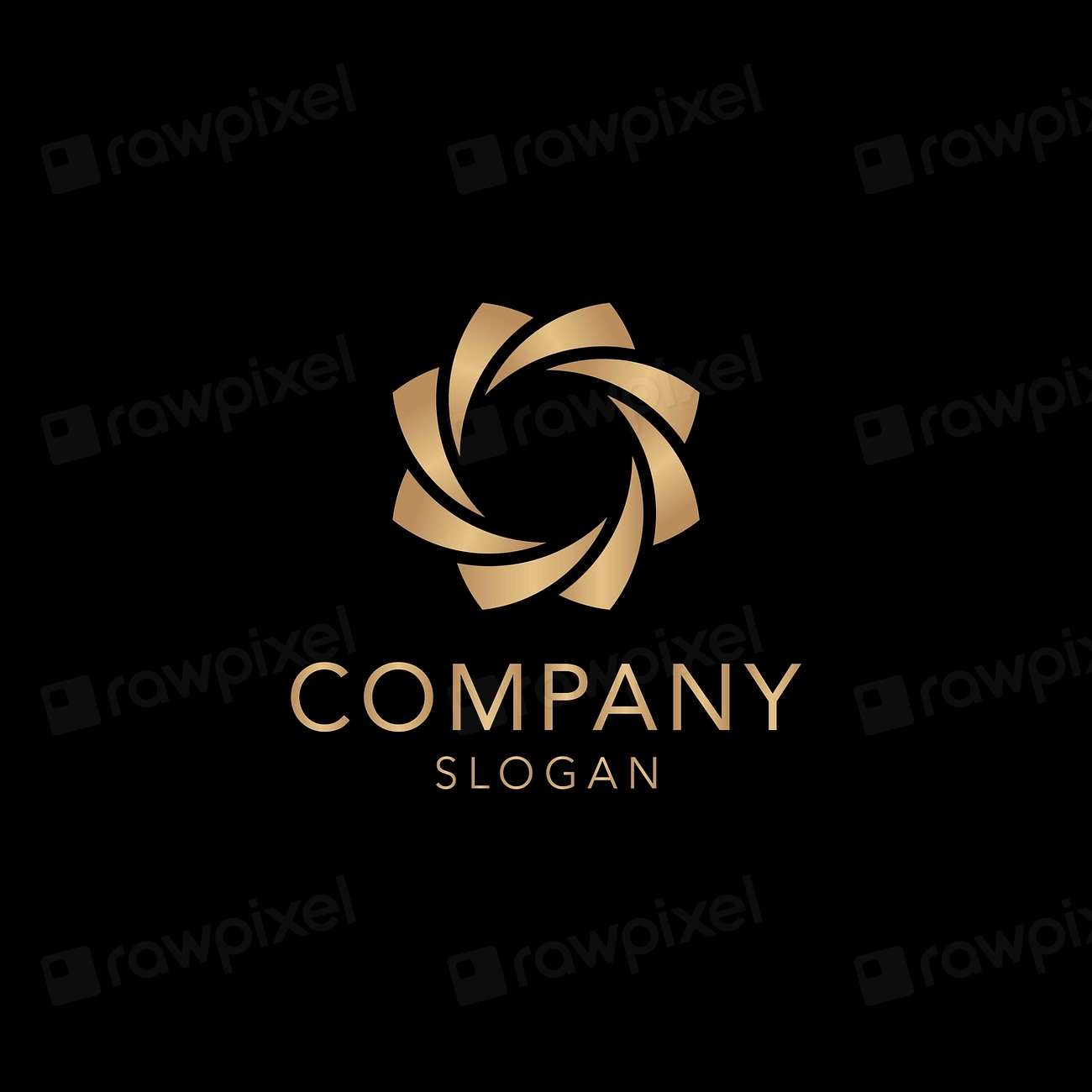Golden company logo design vector | Premium Vector - rawpixel