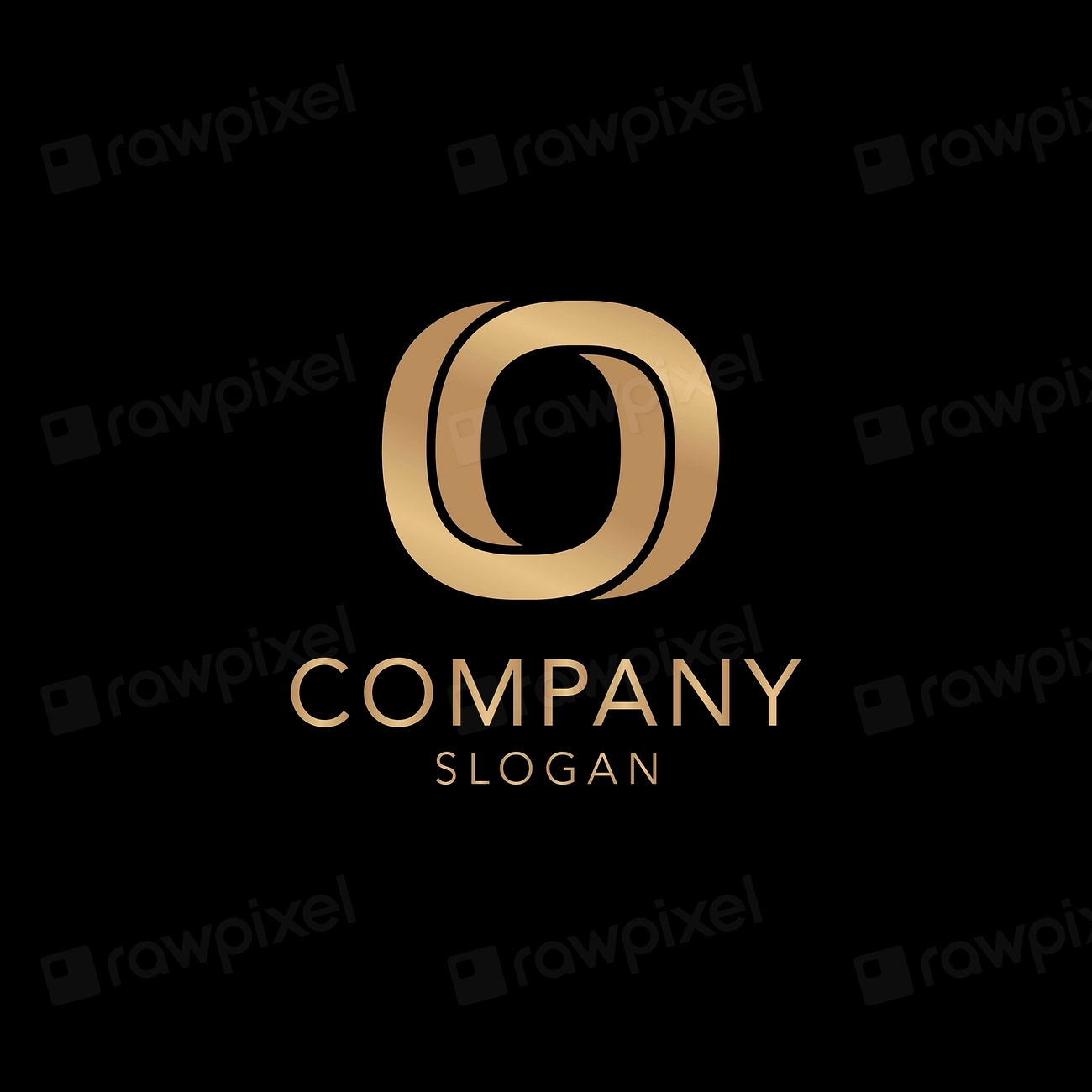 Golden company logo design vector | Premium Vector - rawpixel