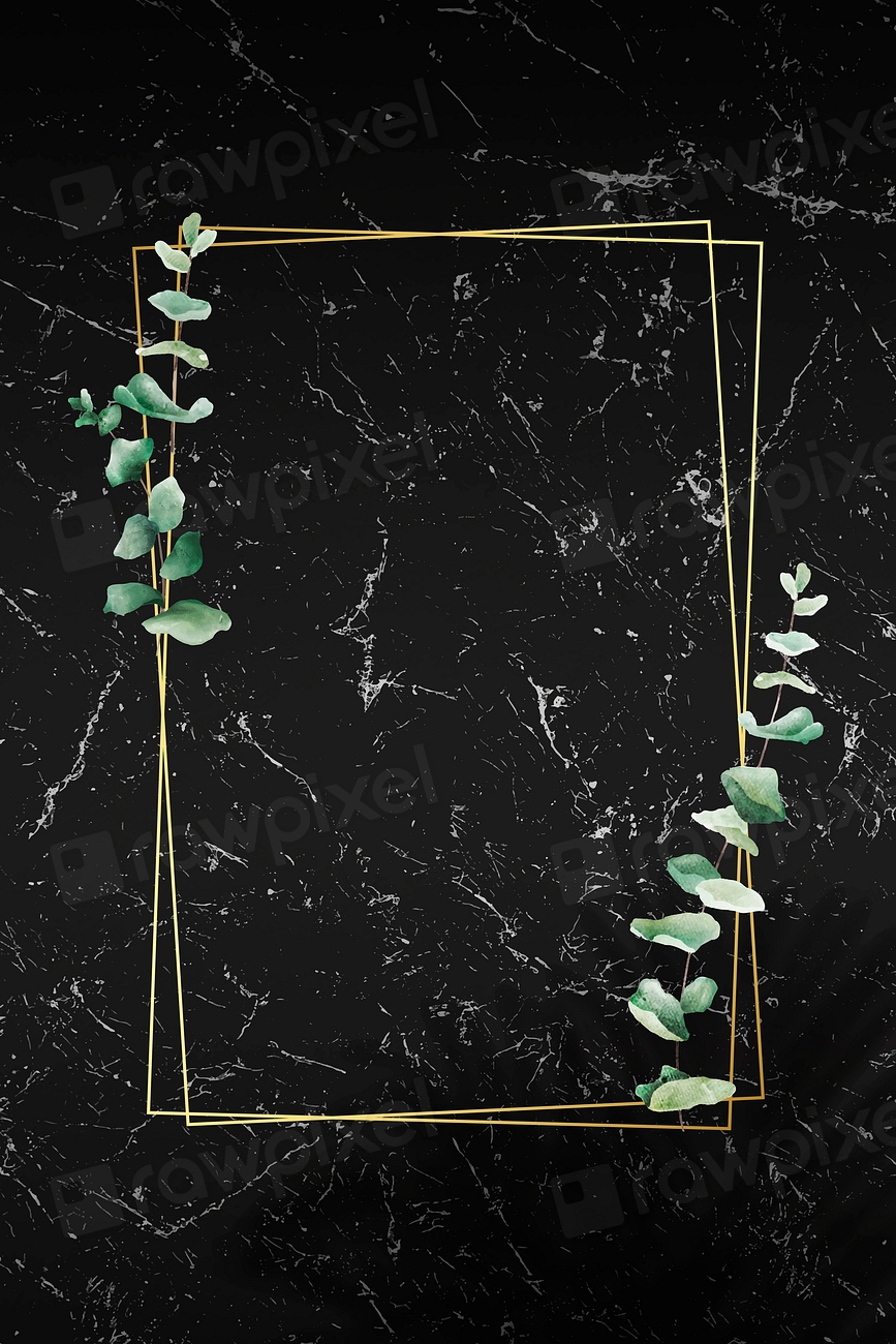 Hand drawn eucalyptus leaf with rectangle | Premium Vector - rawpixel