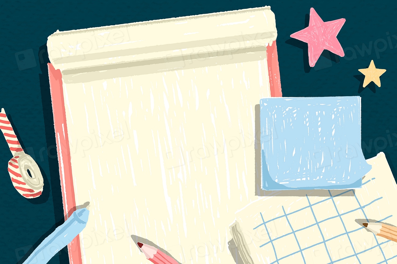 Blank notebook on a blue | Premium Vector - rawpixel