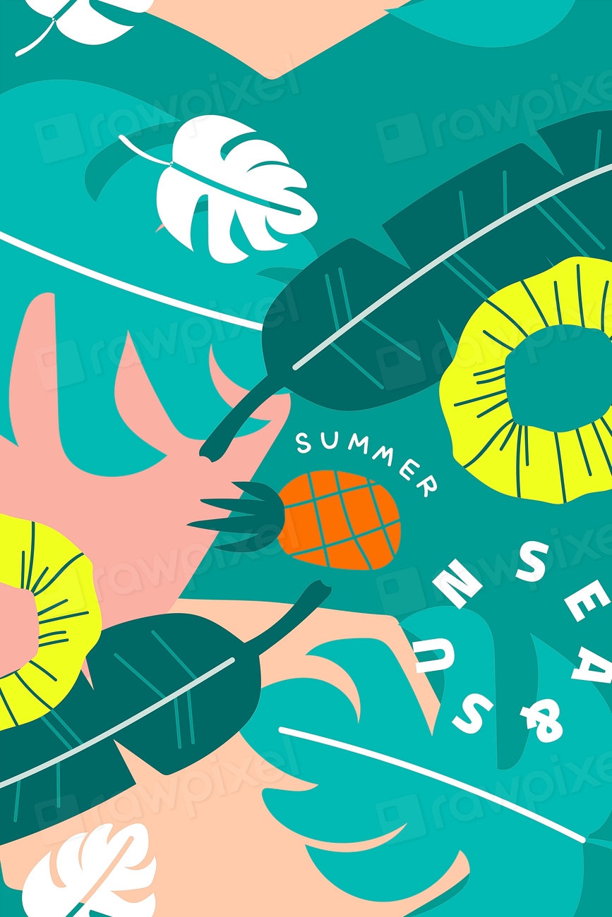 Green summer design collection vector | Premium Vector - rawpixel