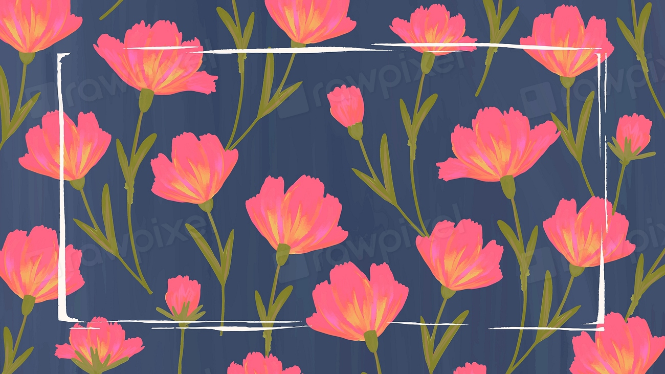 Rectangle cosmos flower frame vector | Premium Vector - rawpixel