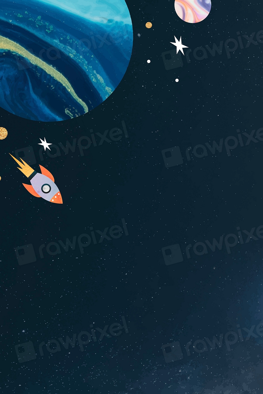 Colorful galaxy watercolor doodle rocket | Premium Vector - rawpixel