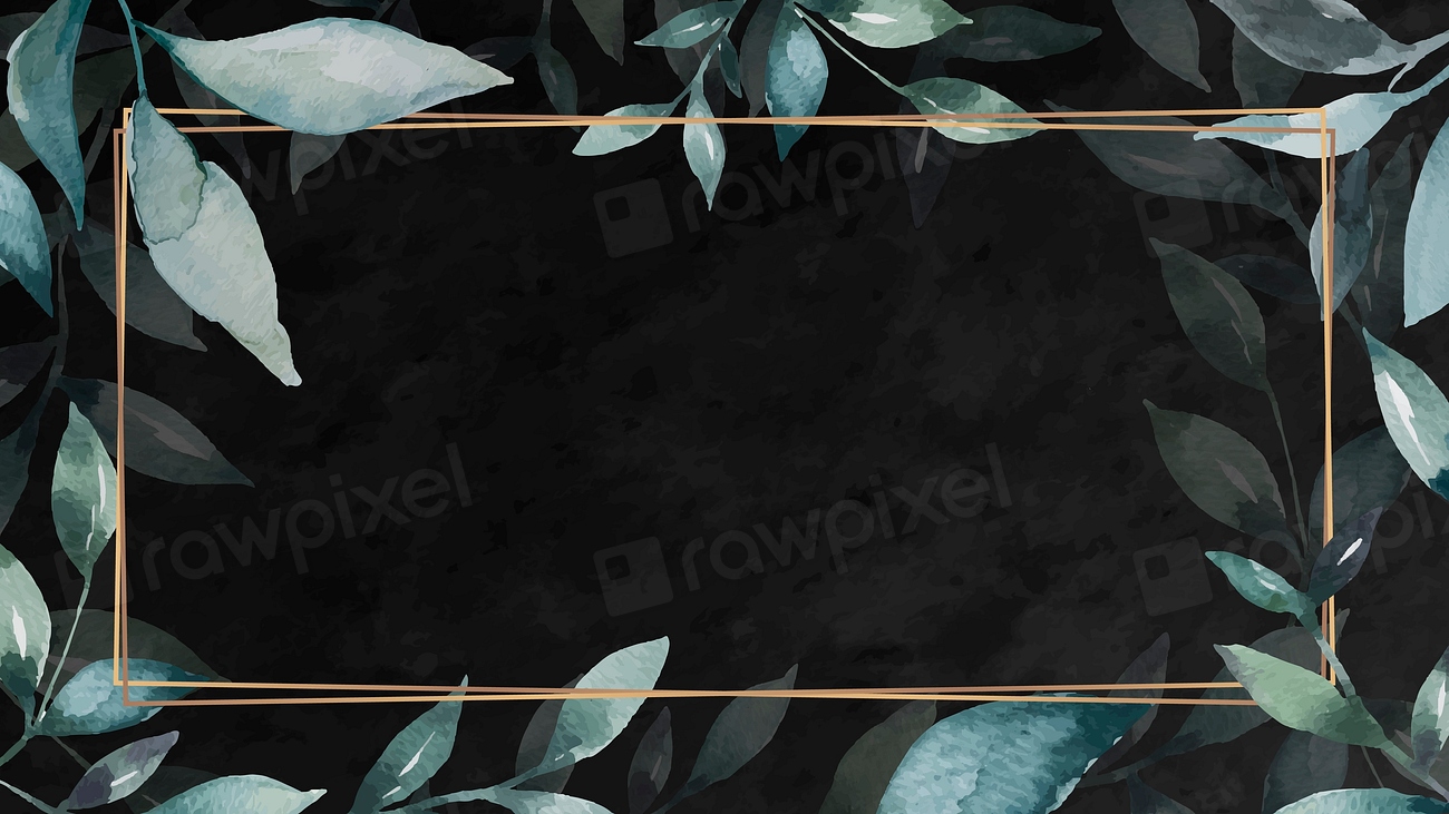Green leaf patterned blank frame | Premium Vector - rawpixel