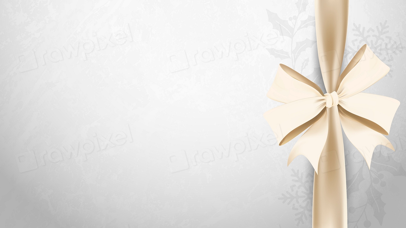 Gold ribbon bow gray background | Premium Vector - rawpixel