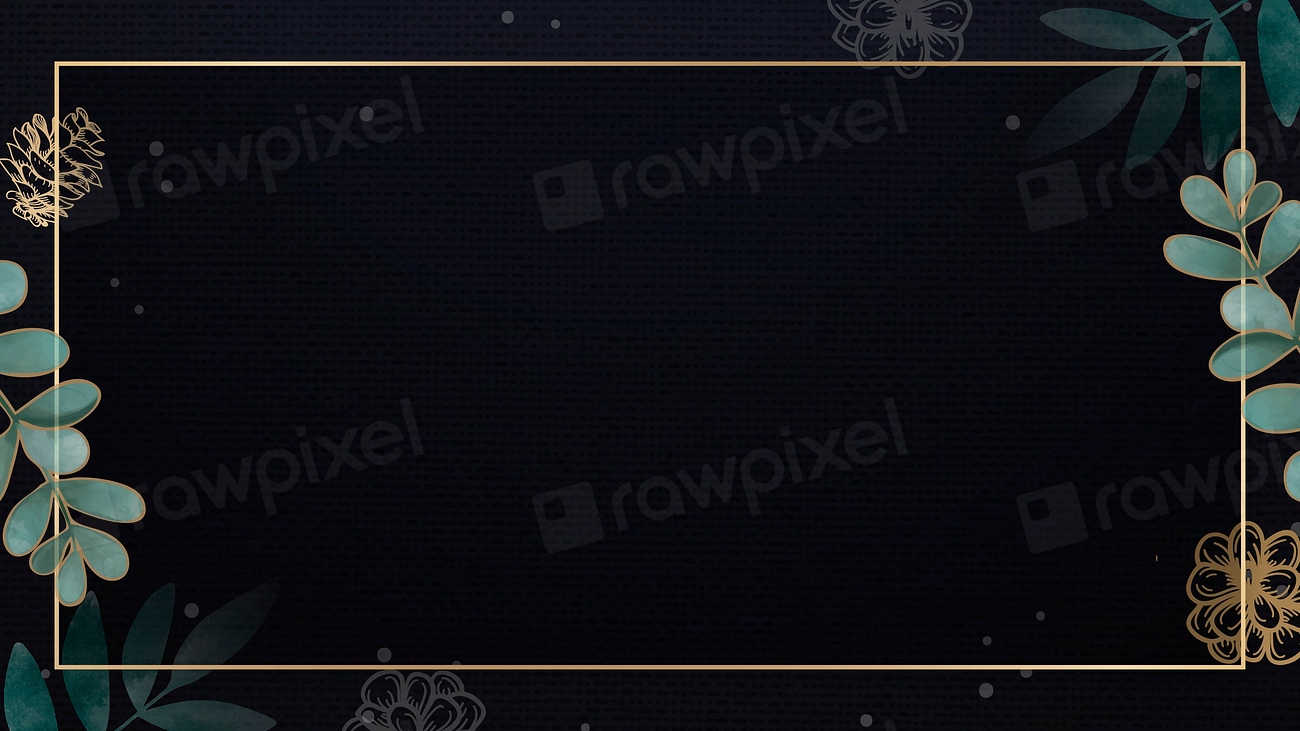Golden Rectangle Leafy Frame Wallpaper | Premium Vector - Rawpixel