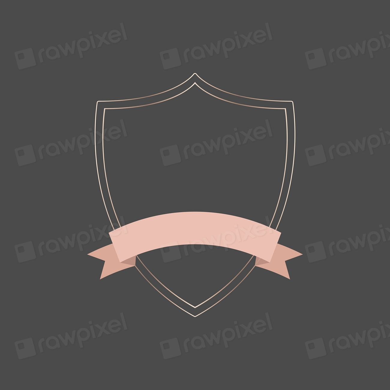 Gold frame with pink ribbon | Premium PSD - rawpixel