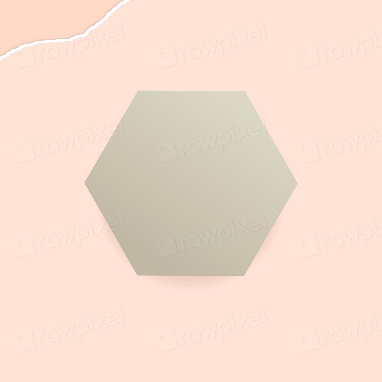 Blank gray hexagon paper note | Free PSD - rawpixel