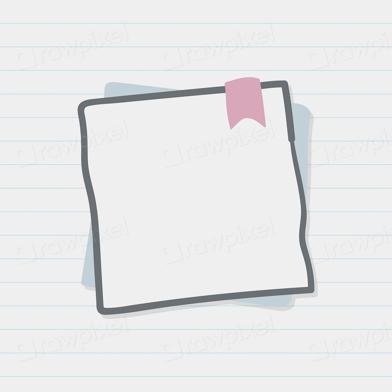 Blank paper note illustration | Premium PSD - rawpixel