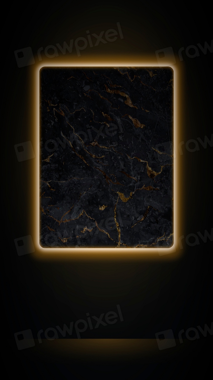 Rectangle gold neon frame mobile | Premium Vector - rawpixel