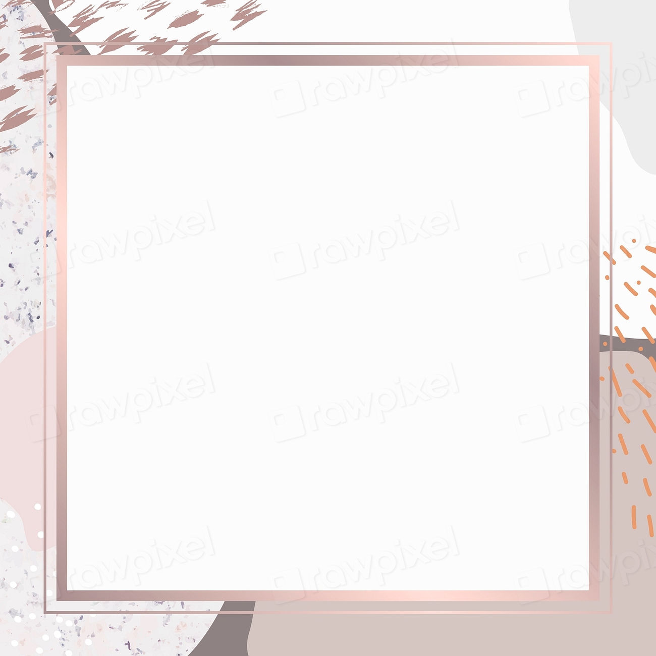 Square pink frame botanical Memphis | Premium Vector - rawpixel