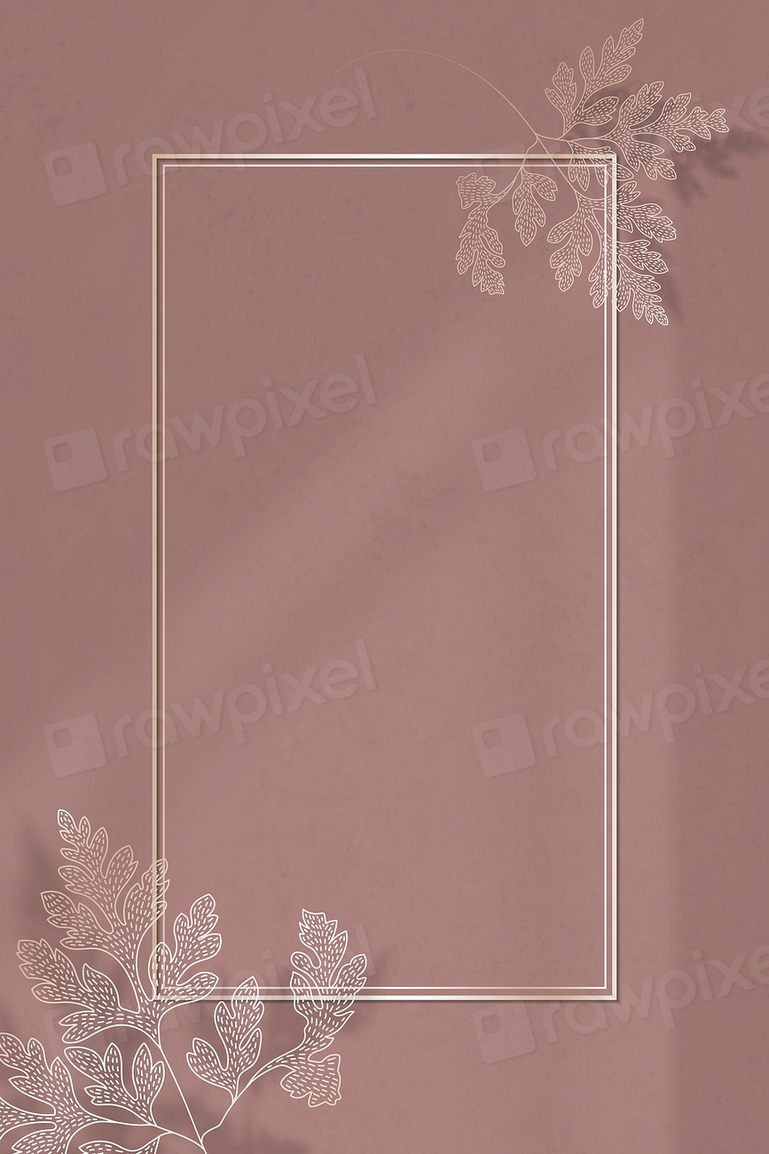 Gold frame leaf pattern vector | Premium Vector - rawpixel