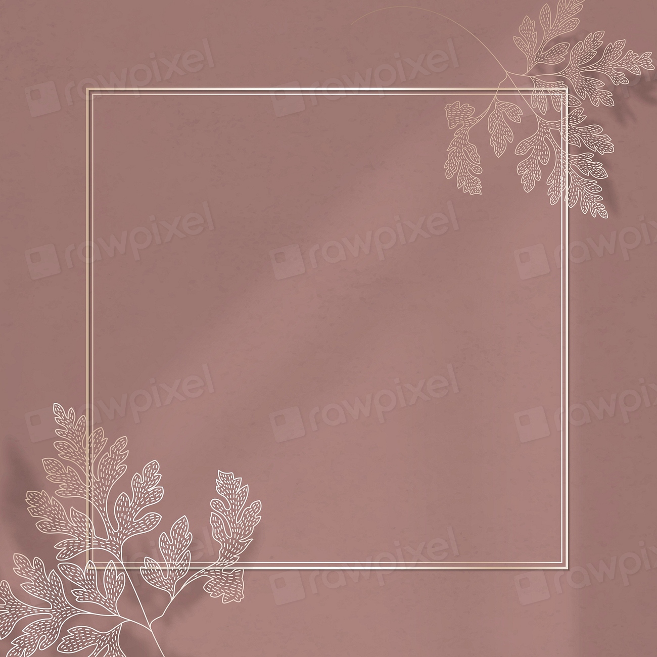 Gold frame leaf pattern vector | Premium Vector - rawpixel