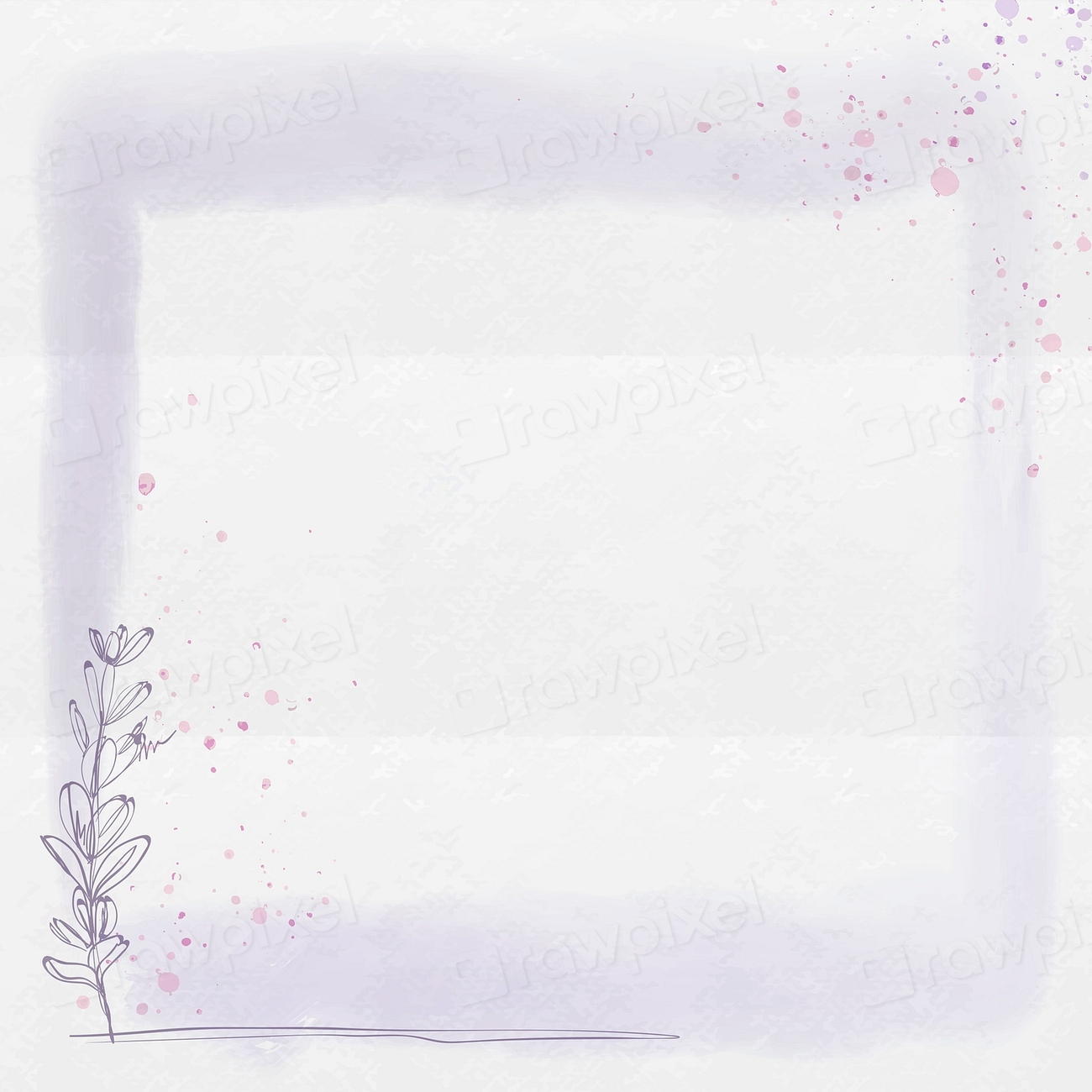 Purple floral square frame vector | Premium Vector - rawpixel