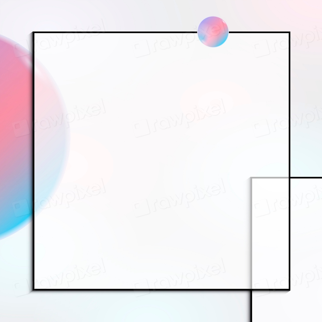 Pink and blue square frame | Premium Vector - rawpixel
