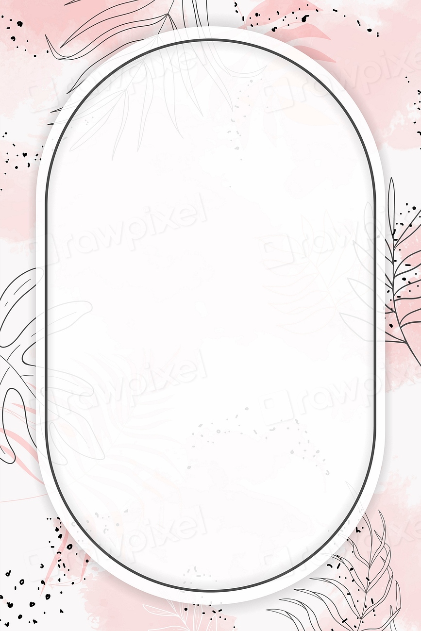 Pink oval watercolor frame vector | Premium Vector - rawpixel