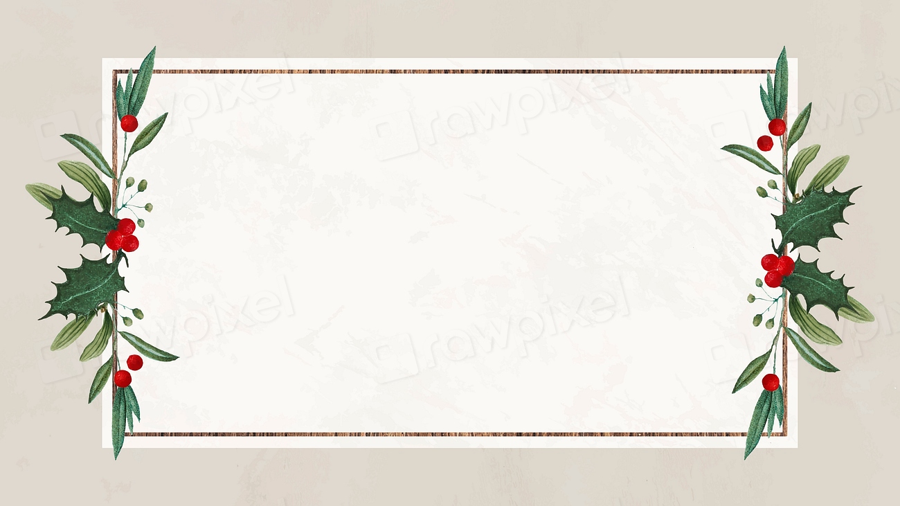 Festive rectangular Christmas frame background | Premium Vector - rawpixel