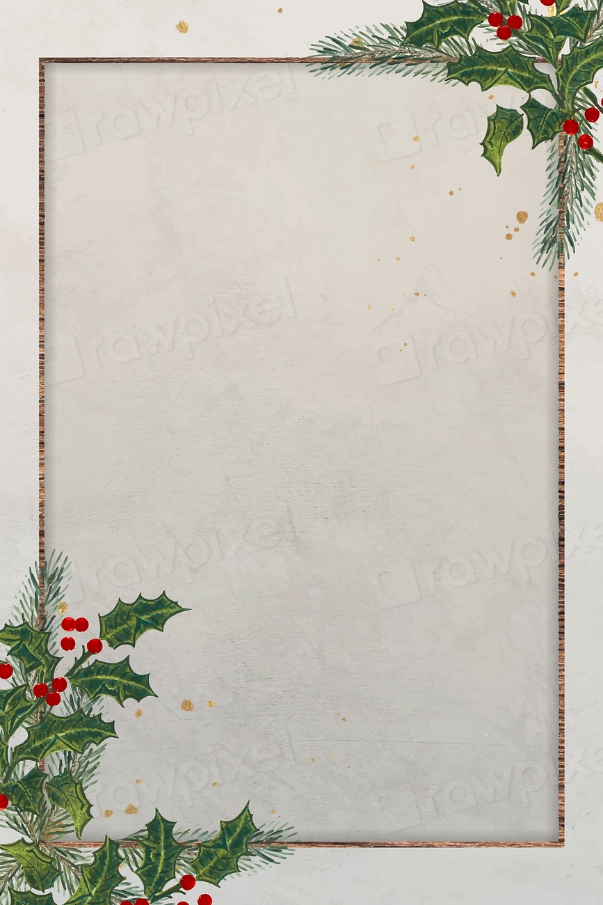 Blank festive rectangular christmas frame | Premium Vector - rawpixel